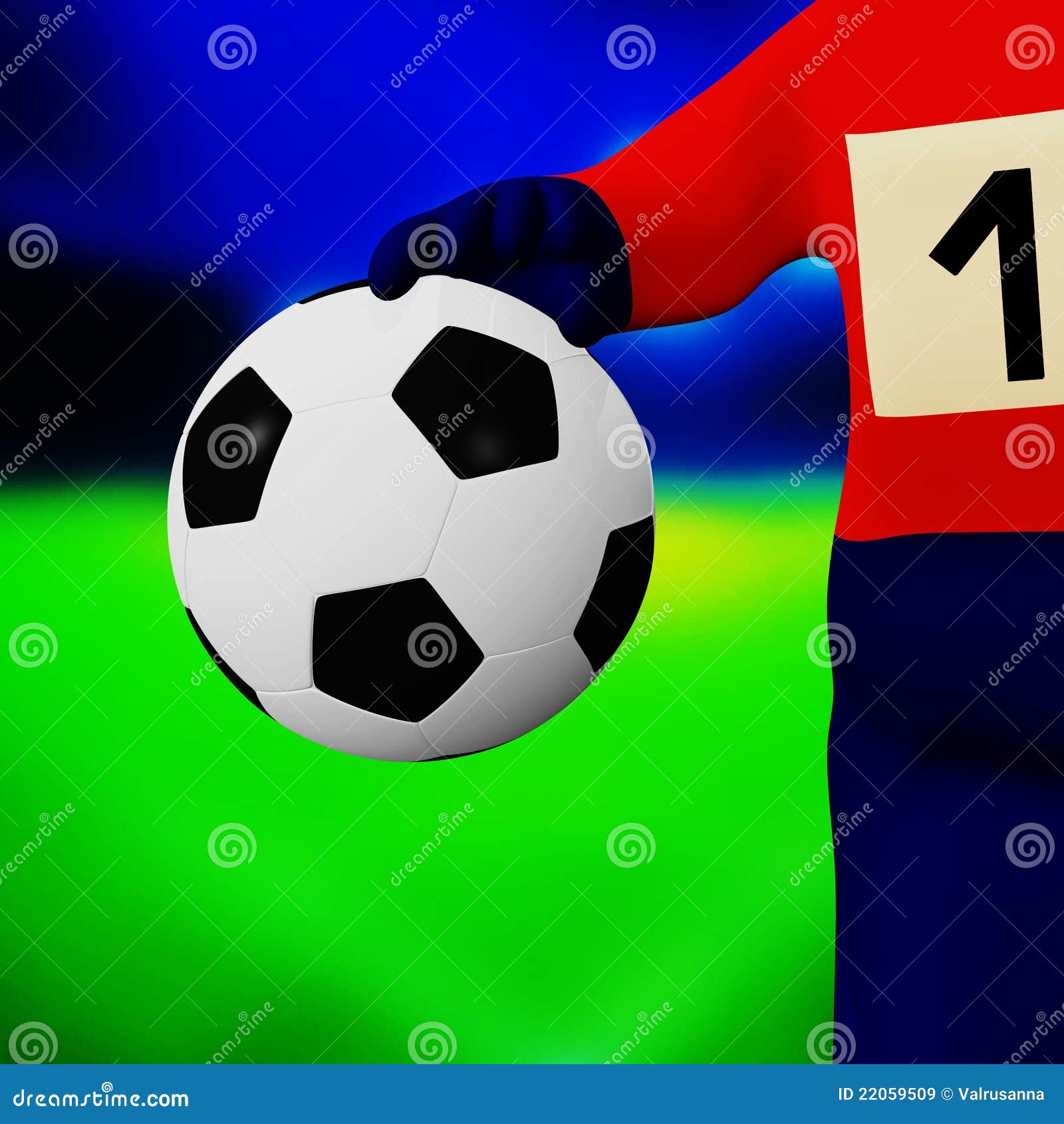 Football in a hand stock illustration. Illustration of command - 22059509