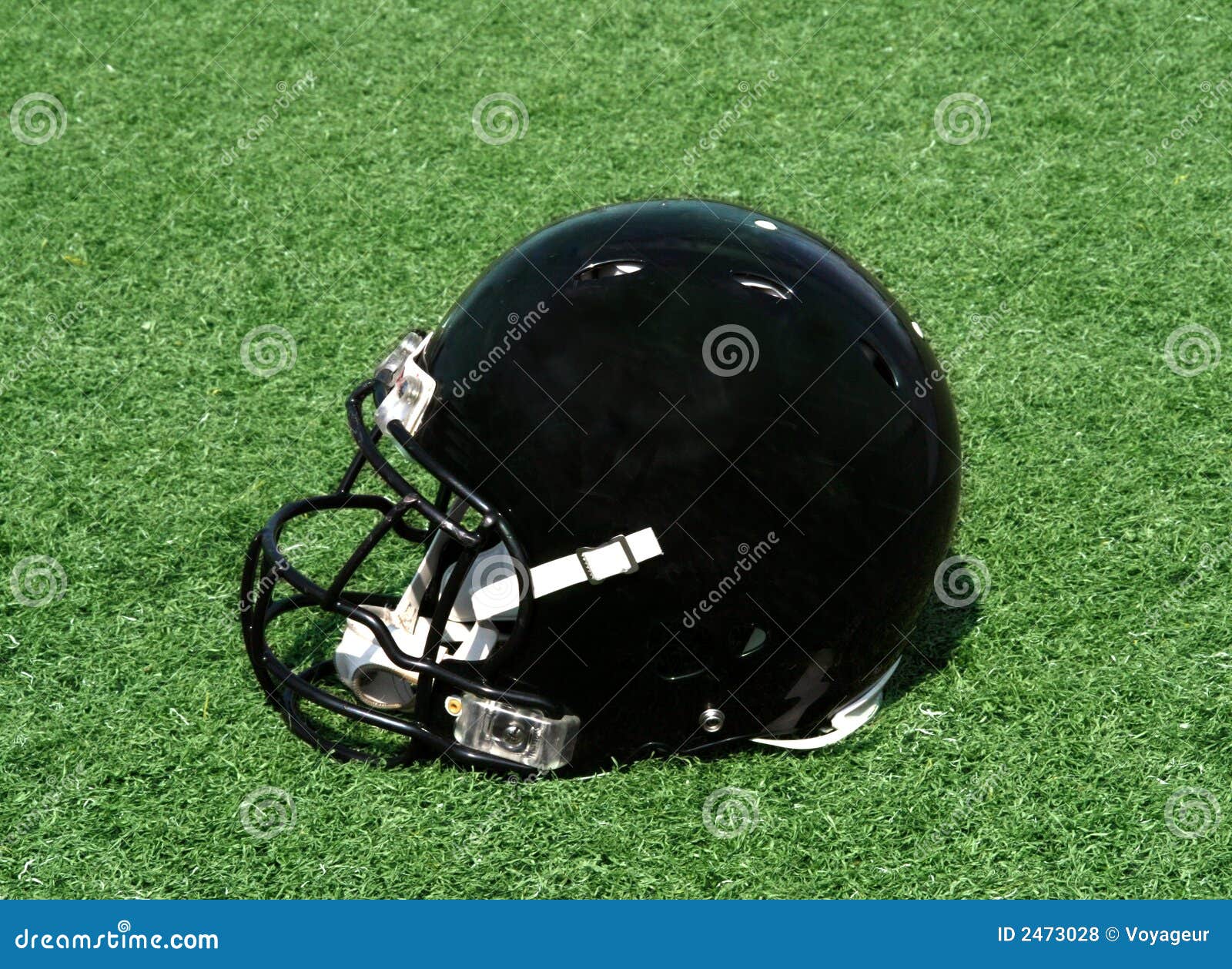 Plain Black Football Helmet