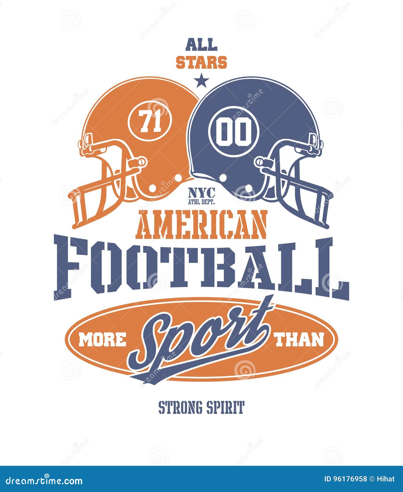 Football Helmet Stylized Vector Illustration Stock Vector ...