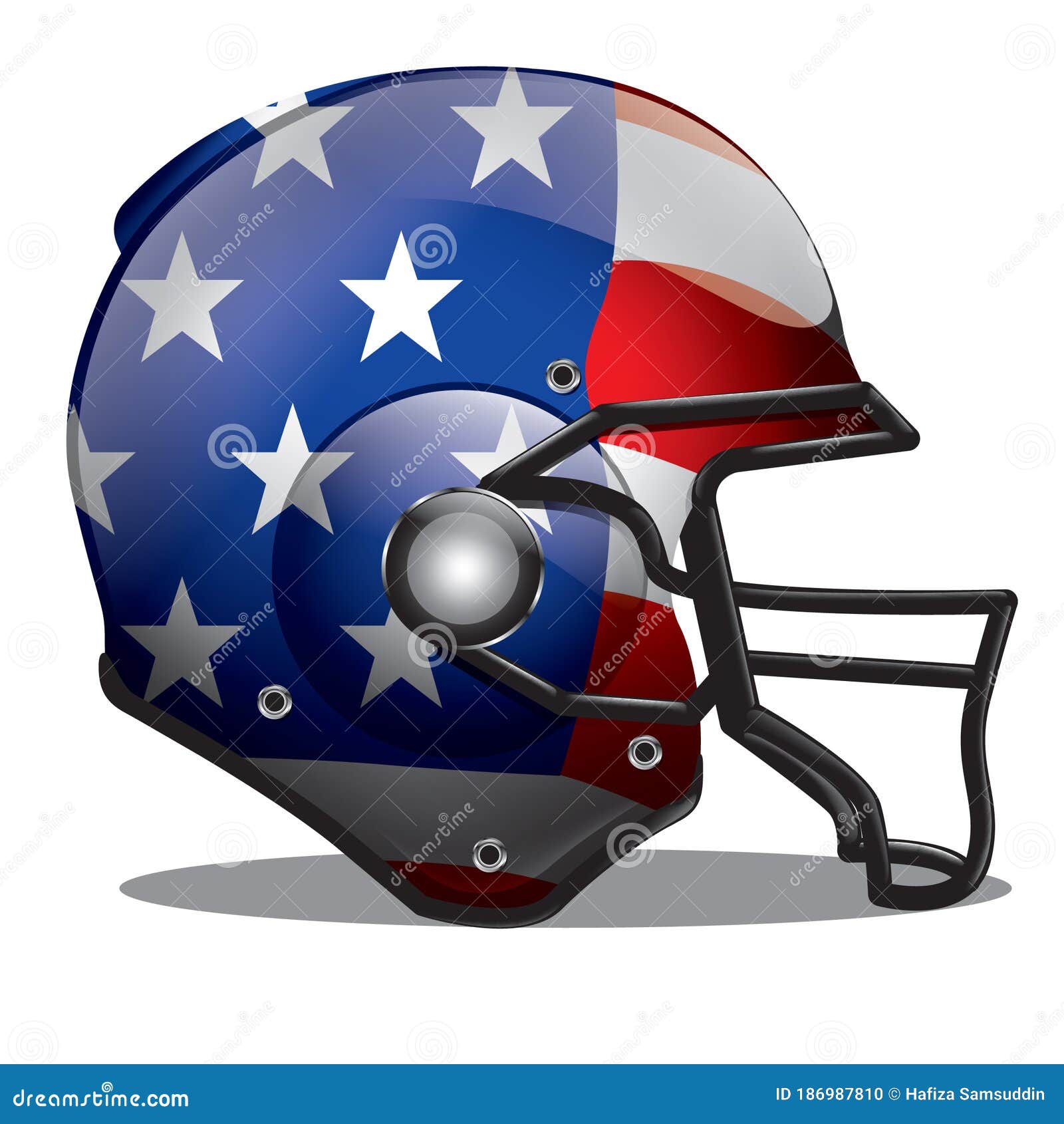 Football Helmet. Vector Illustration Decorative Design Stock Vector ...
