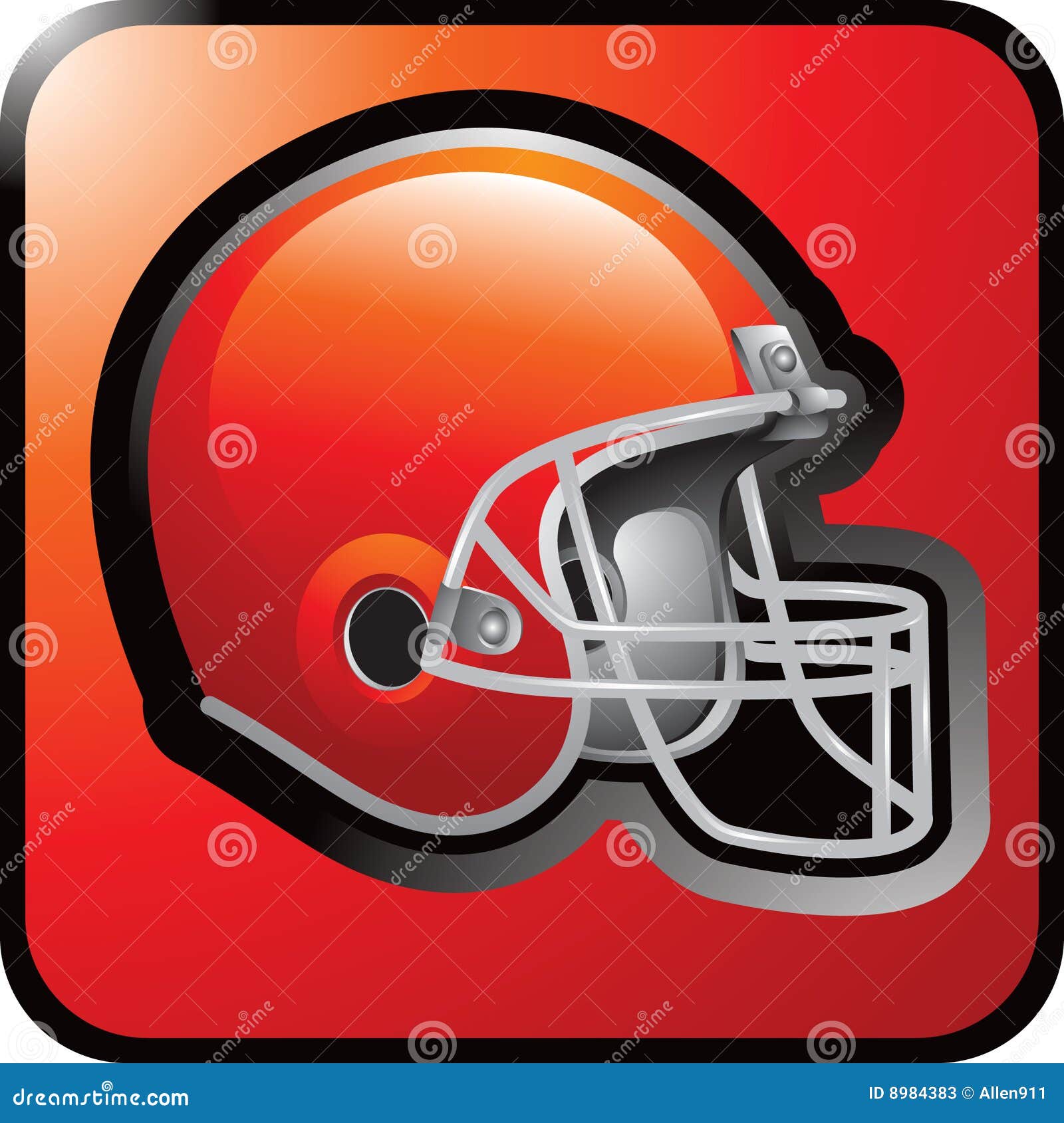 Football helmet web button stock vector. Illustration of action - 8984383