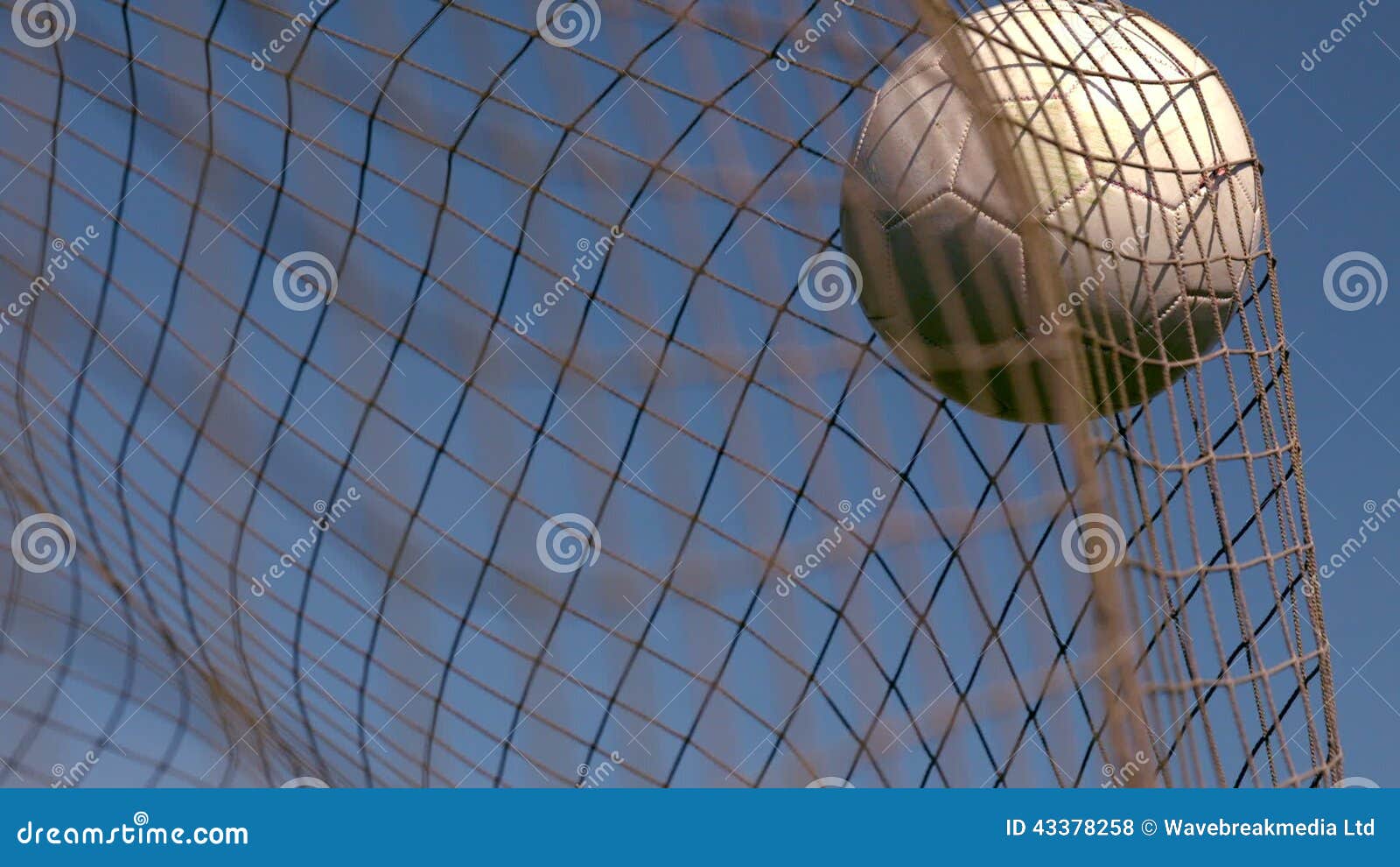 Football Hitting the Back of the Net Stock Footage - Video of blue ...