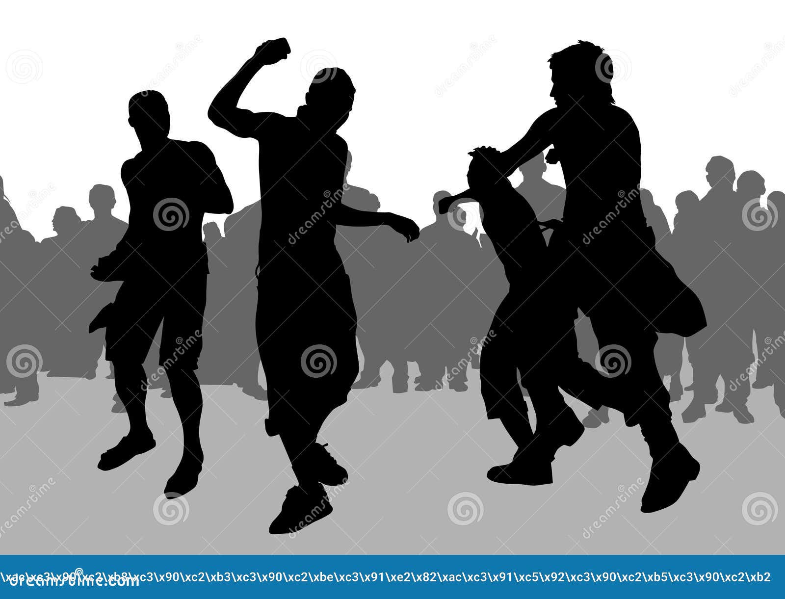 Football Hooligans Vector Illustration | CartoonDealer.com #22478044