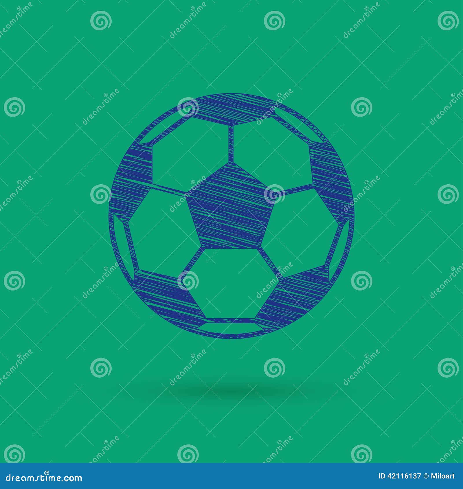 Football icon. stock vector. Illustration of emblem, green - 42116137
