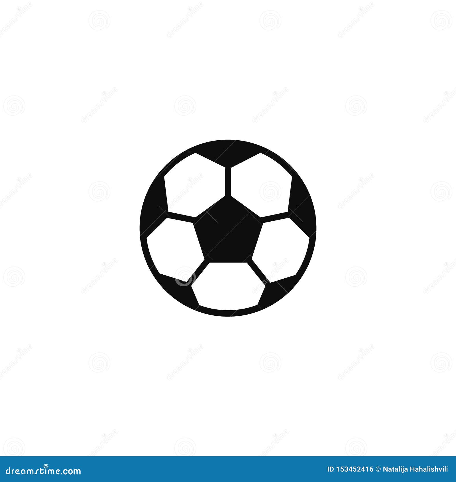 Football Icon Isolated on White. Stock Vector - Illustration of ...