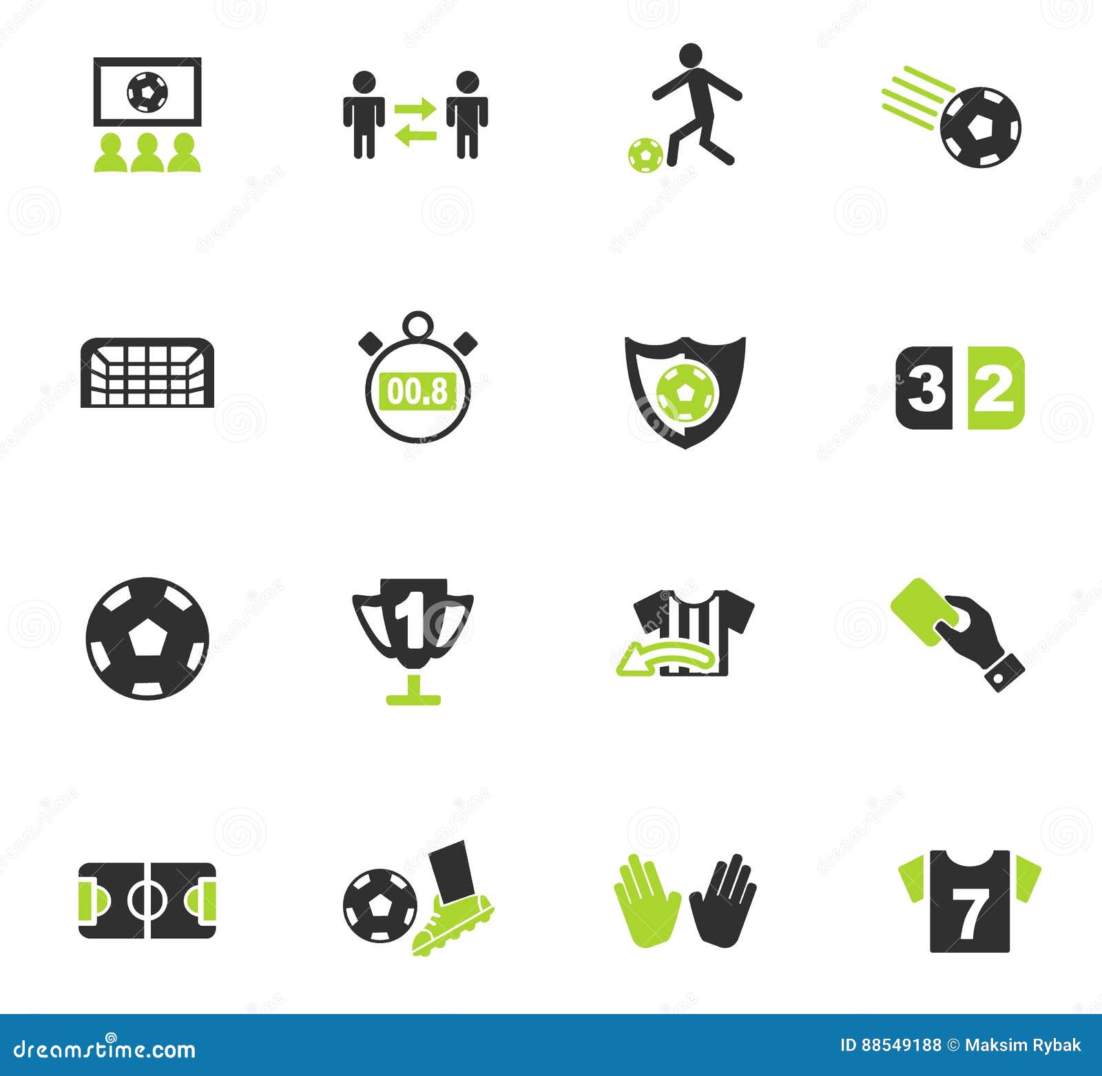 Football icon set stock illustration. Illustration of game - 88549188