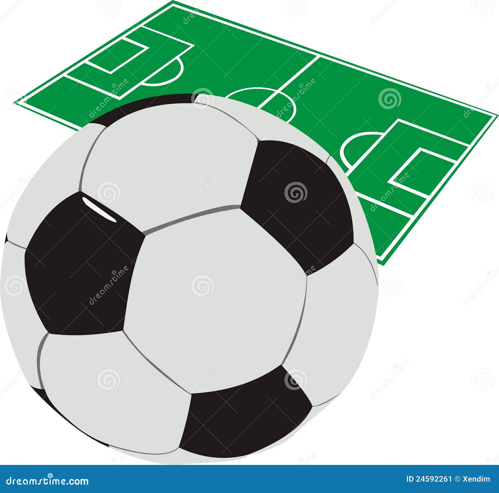 Football illustration stock vector. Illustration of soccer - 24592261