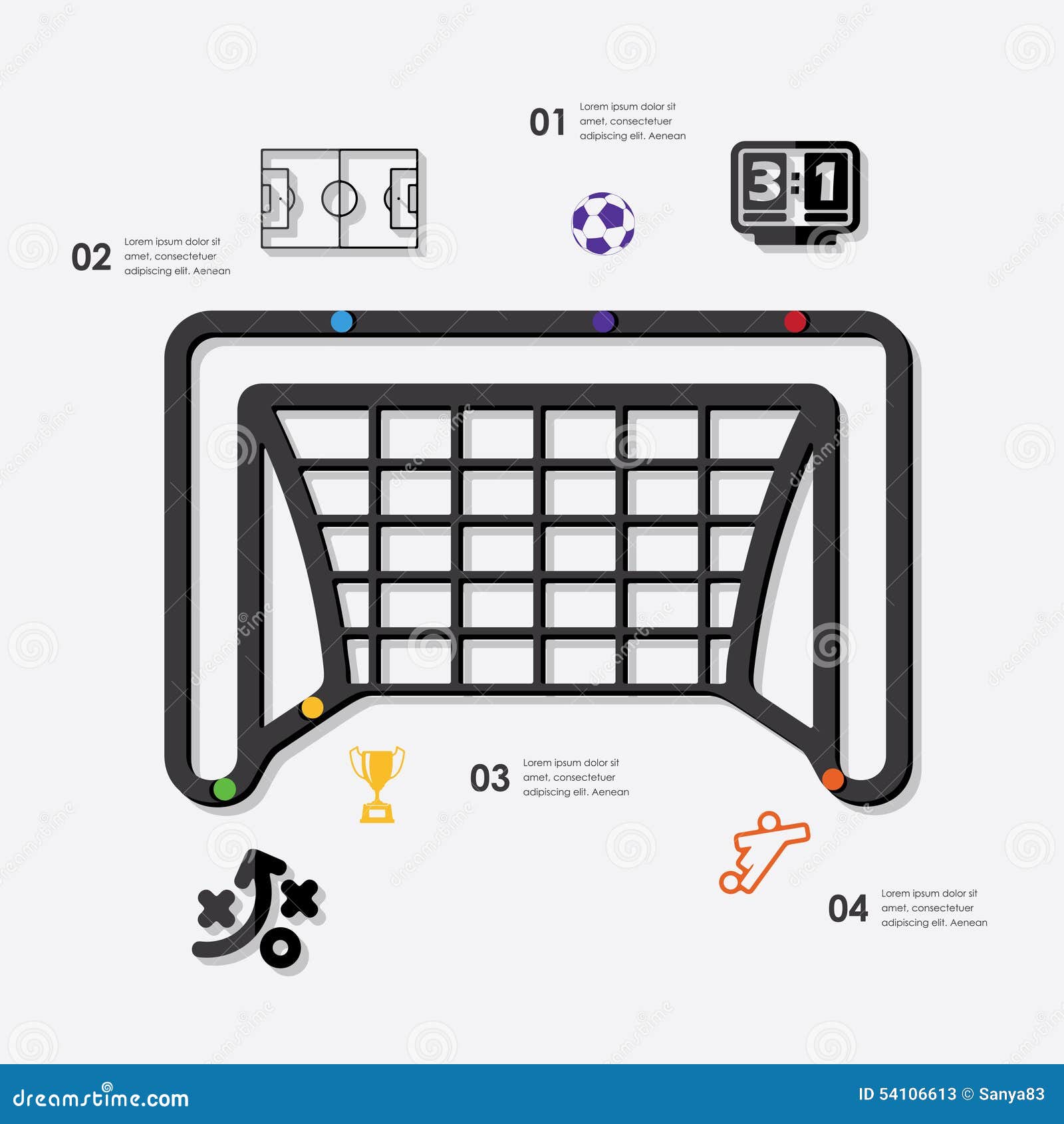 Football infographic stock vector. Illustration of chart - 54106613