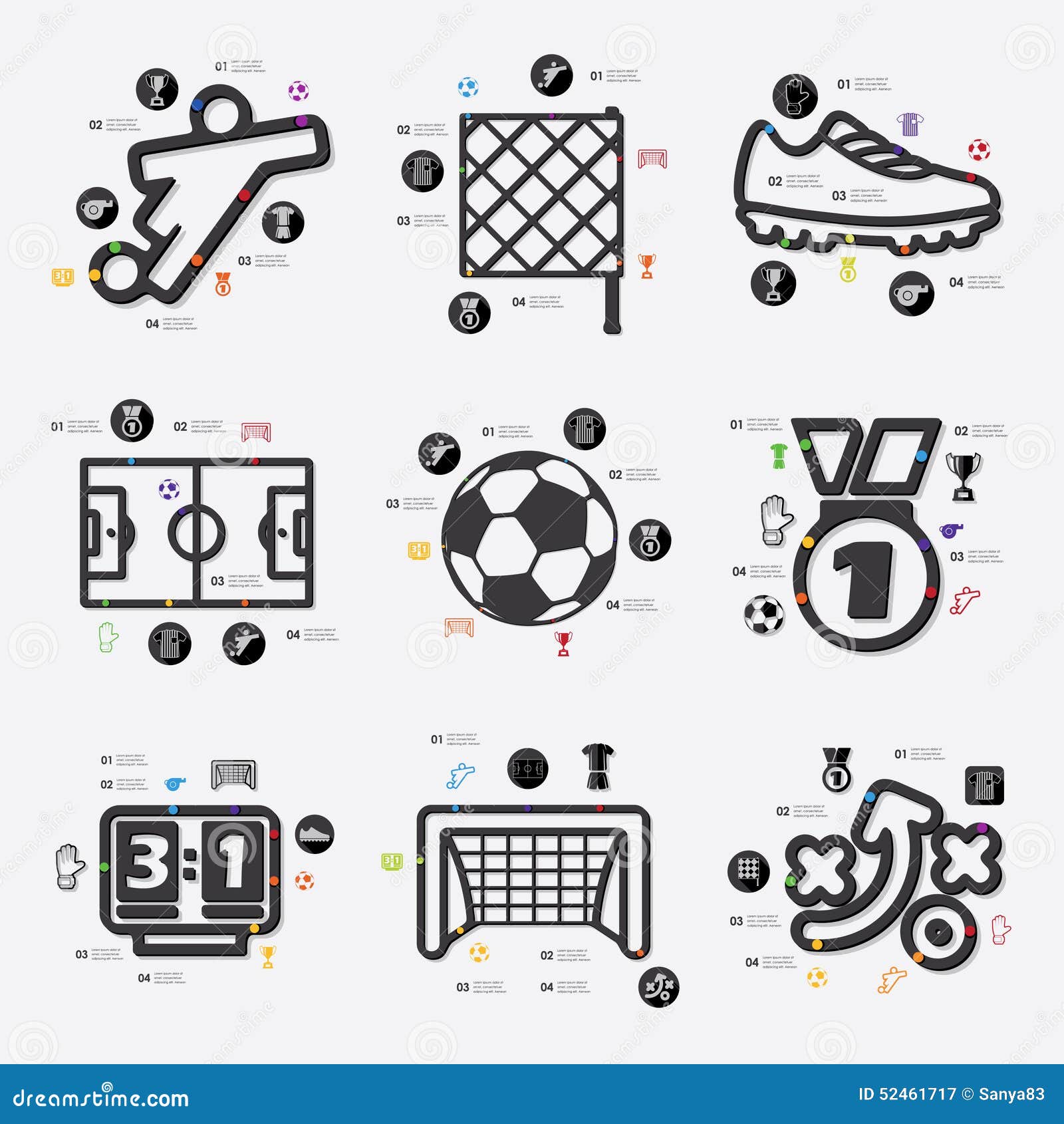 Football infographic stock vector. Illustration of creative - 52461717
