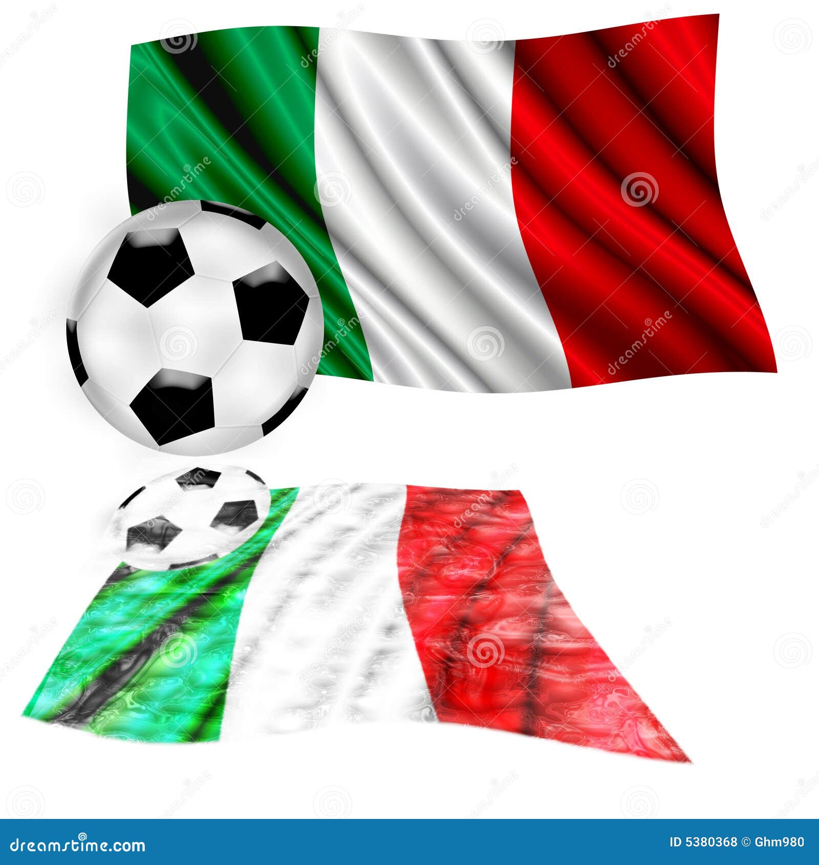 Football italy flag stock illustration. Illustration of soccerball ...
