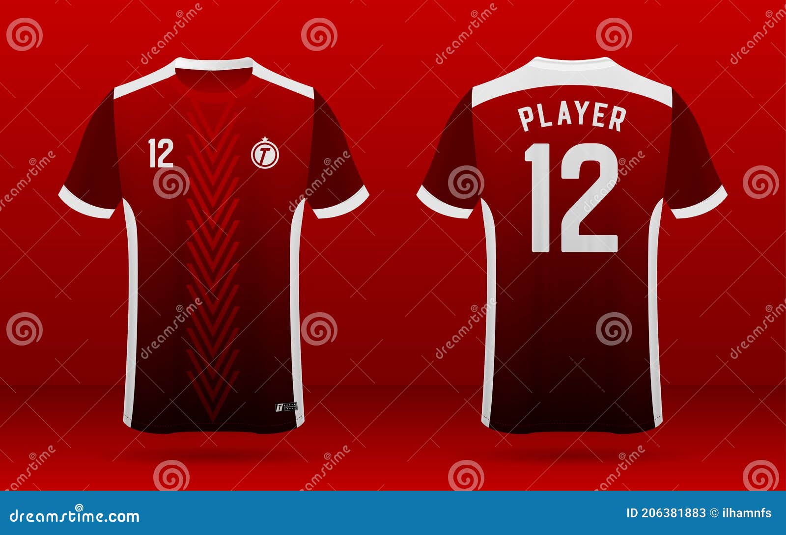 Football Jersey Front and Back Design Template Stock Vector ...