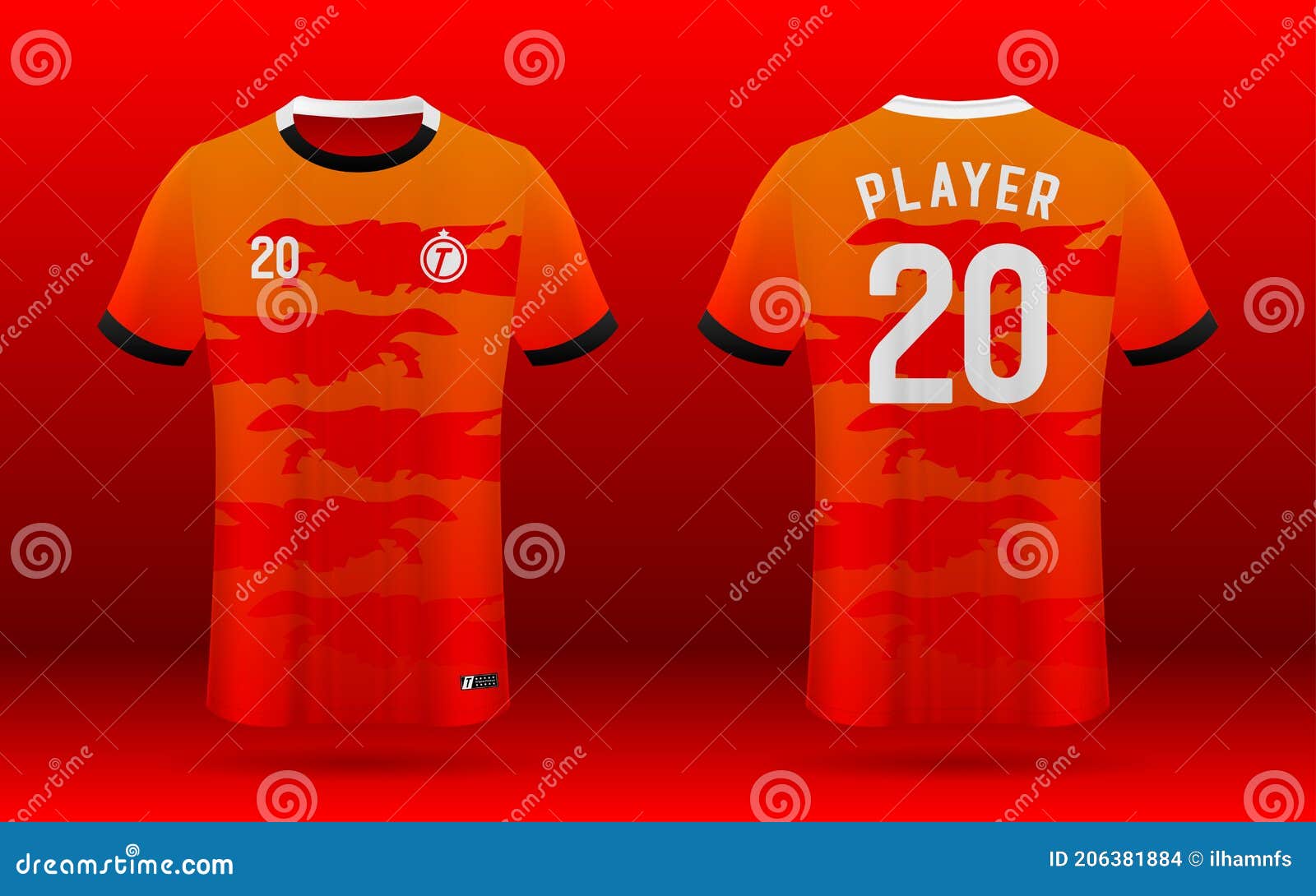 Football Jersey Front and Back Design Template Stock Vector ...