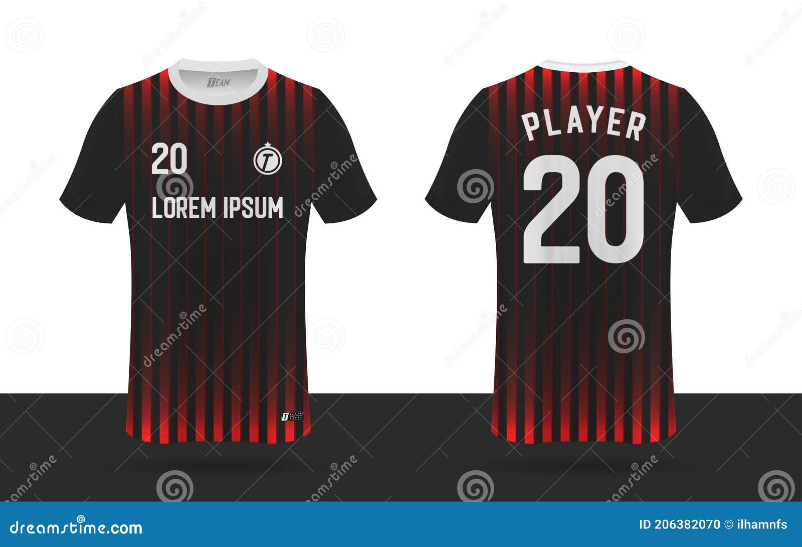 Football Jersey Front and Back Design Template Stock Vector ...