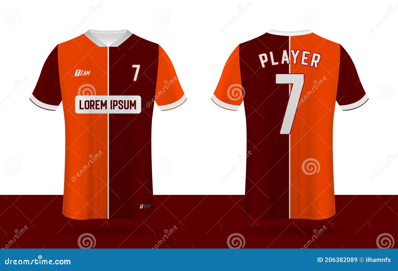 Football Jersey Front and Back Design Template Stock Vector ...