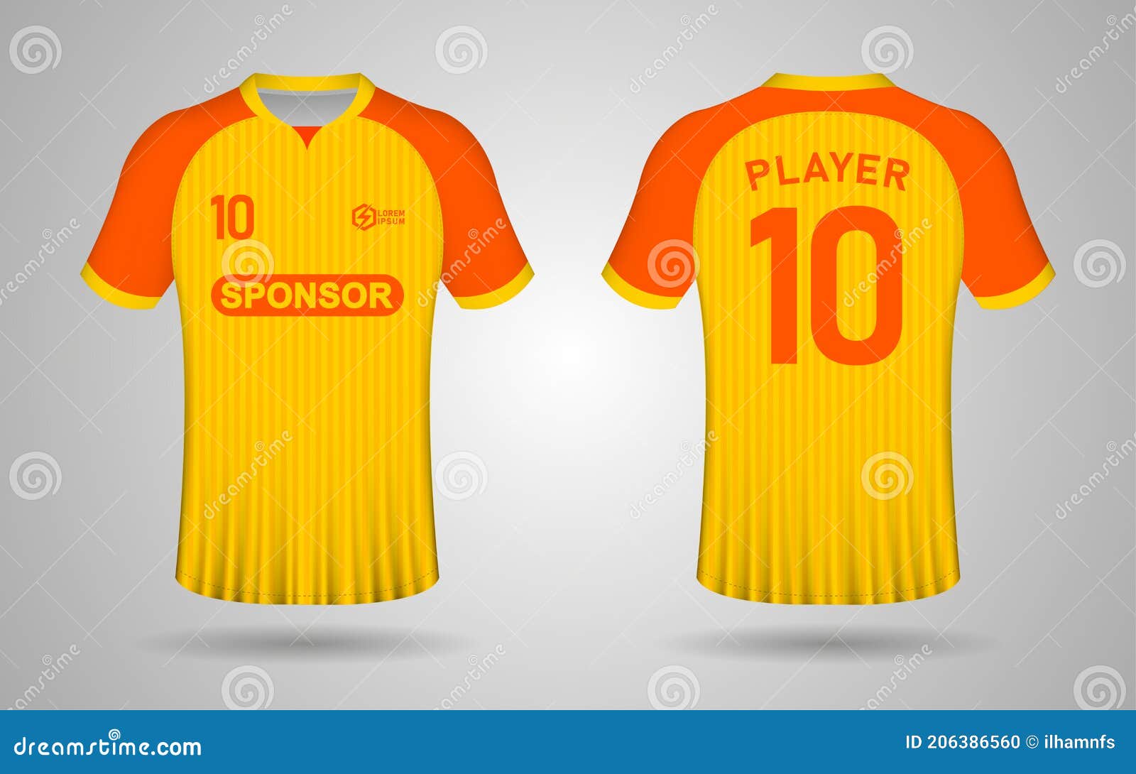 Football Jersey Front and Back Design Template Stock Vector ...