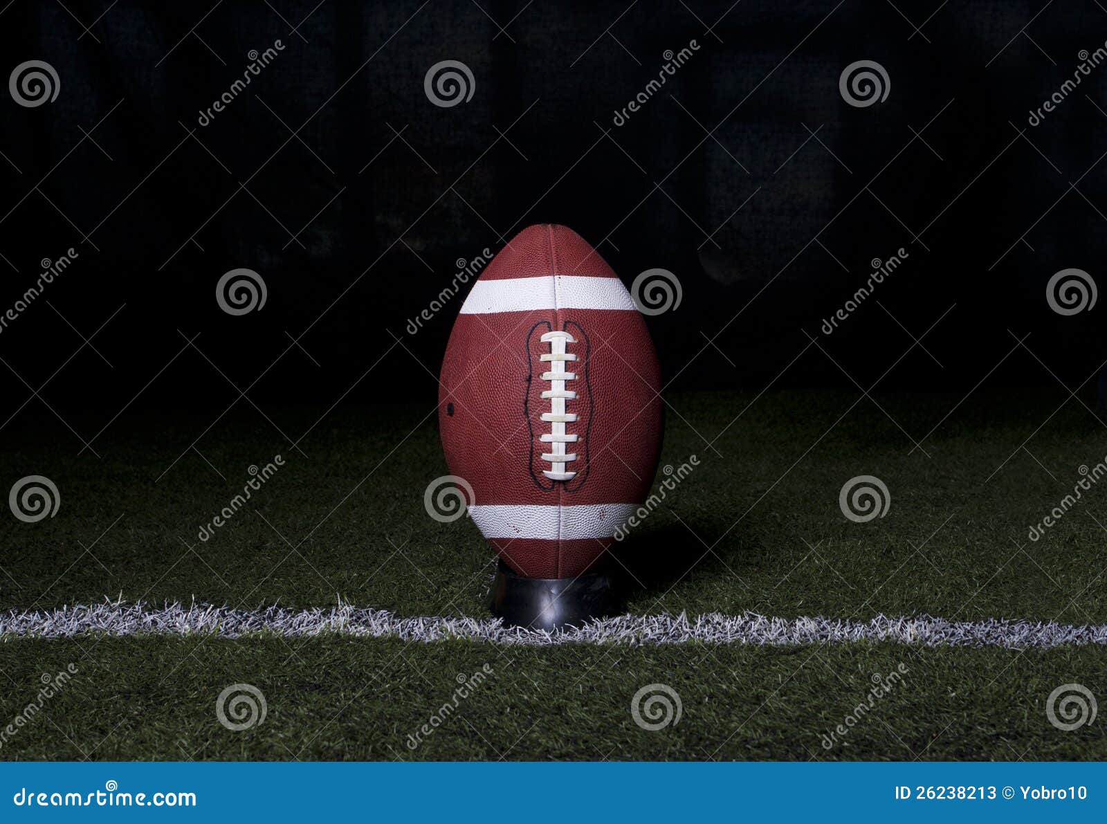 Football Kickoff on Dark Background Stock Image - Image of american ...