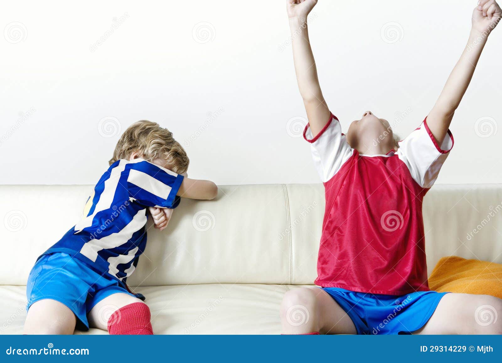 Football Kids Supporting Different Teams Stock Image - Image of ...