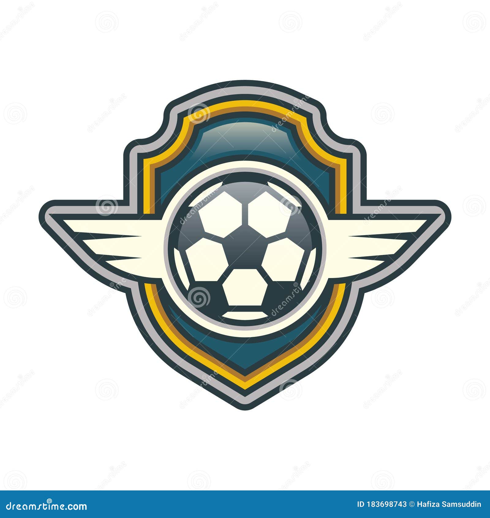 A Football Label Illustration. Stock Vector - Illustration of ...