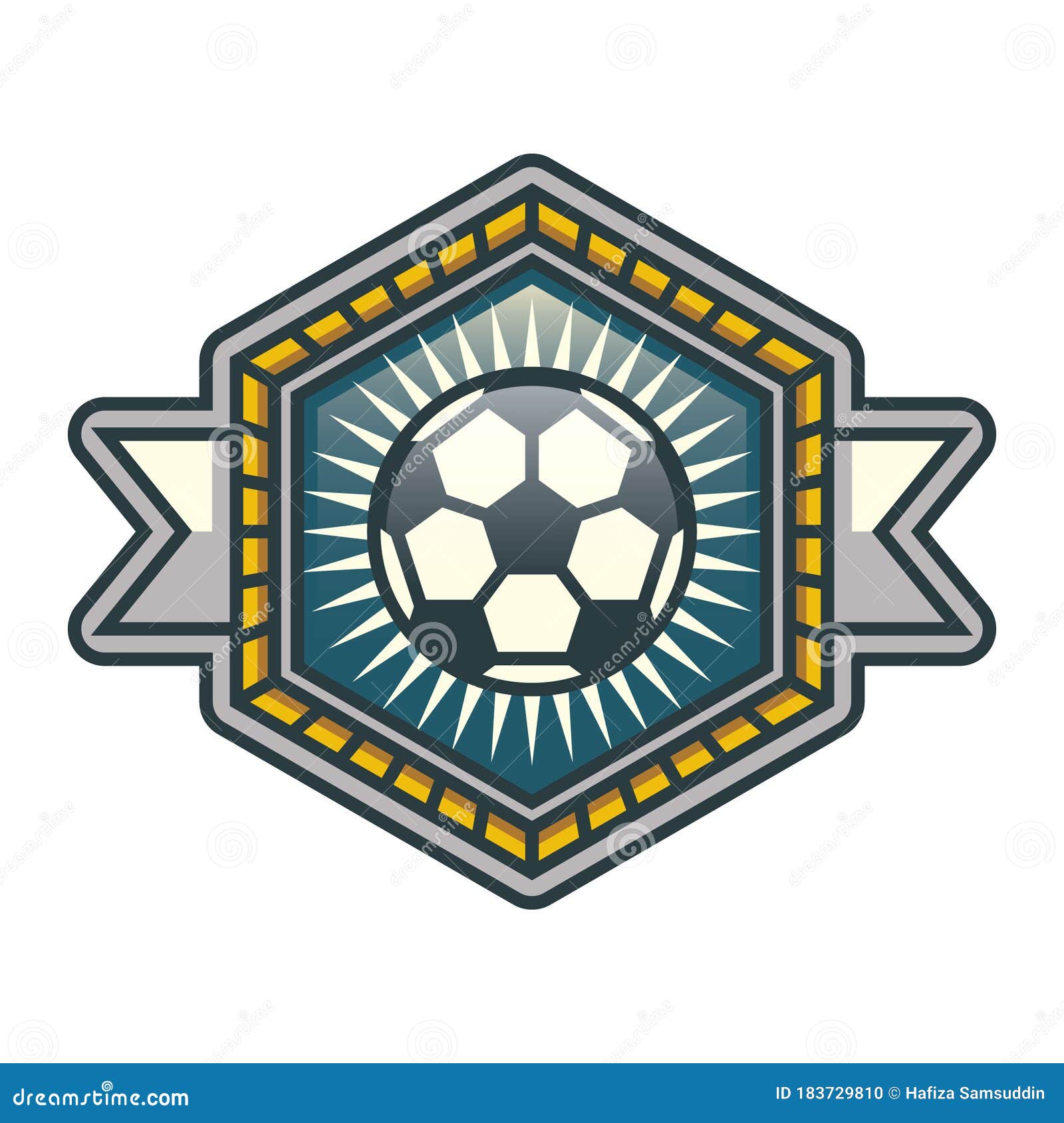 A Football Label Illustration. Stock Illustration - Illustration of ...
