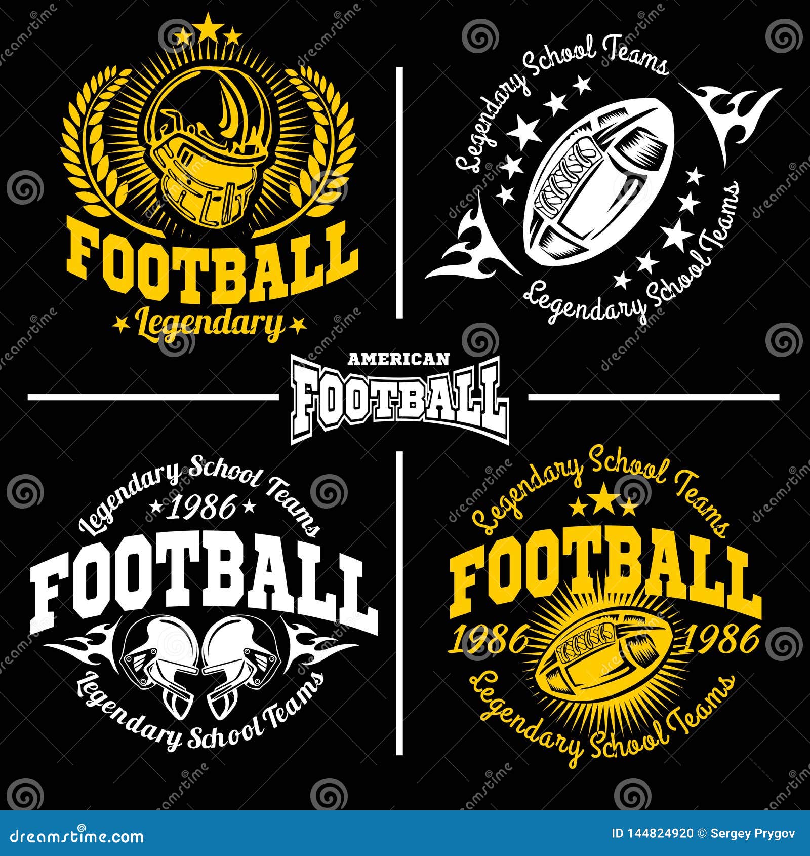 Football Labels and Icons Set. Vector Stock Vector - Illustration of ...