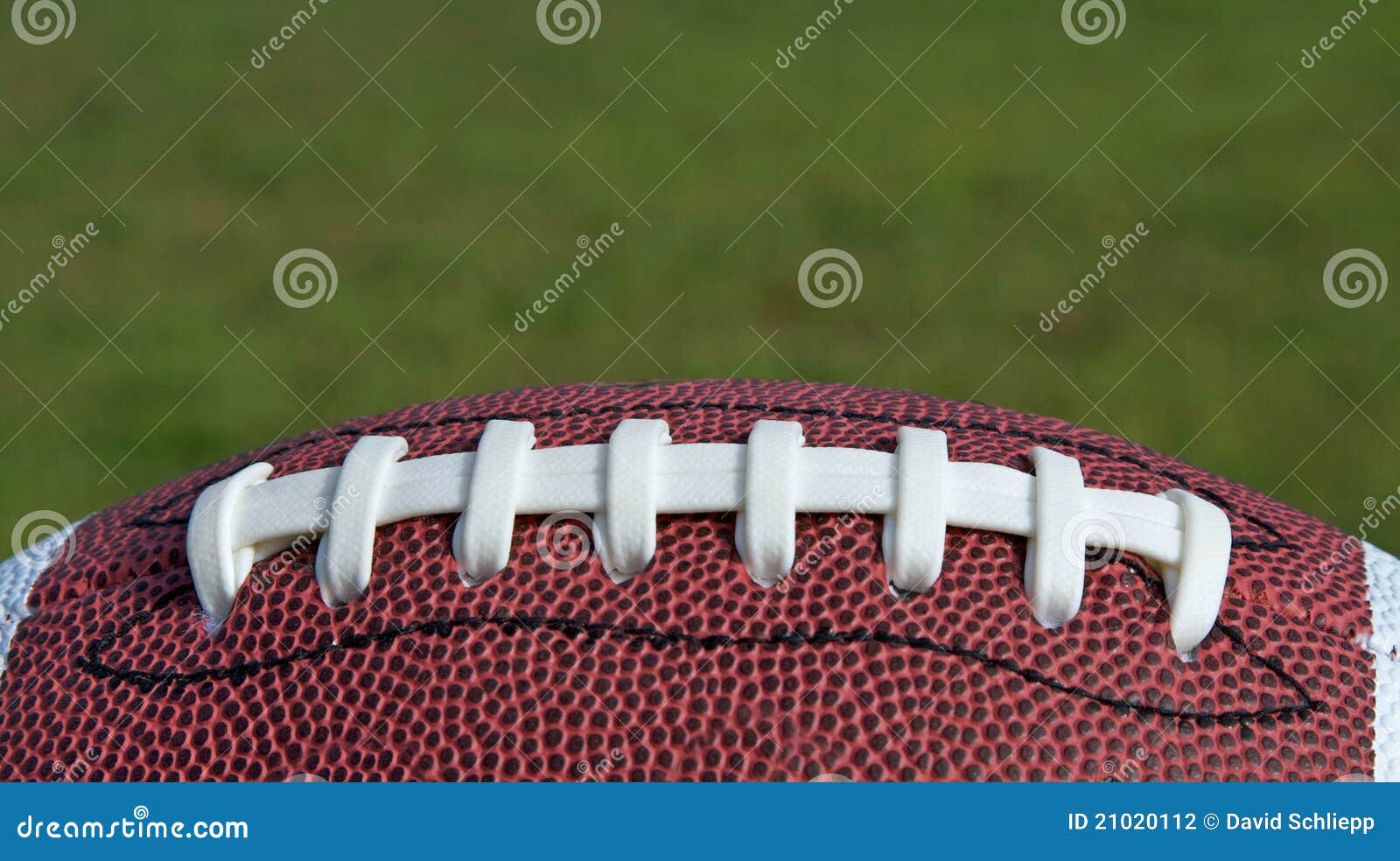 Football Laces on Grass Background Stock Photo - Image of brown ...