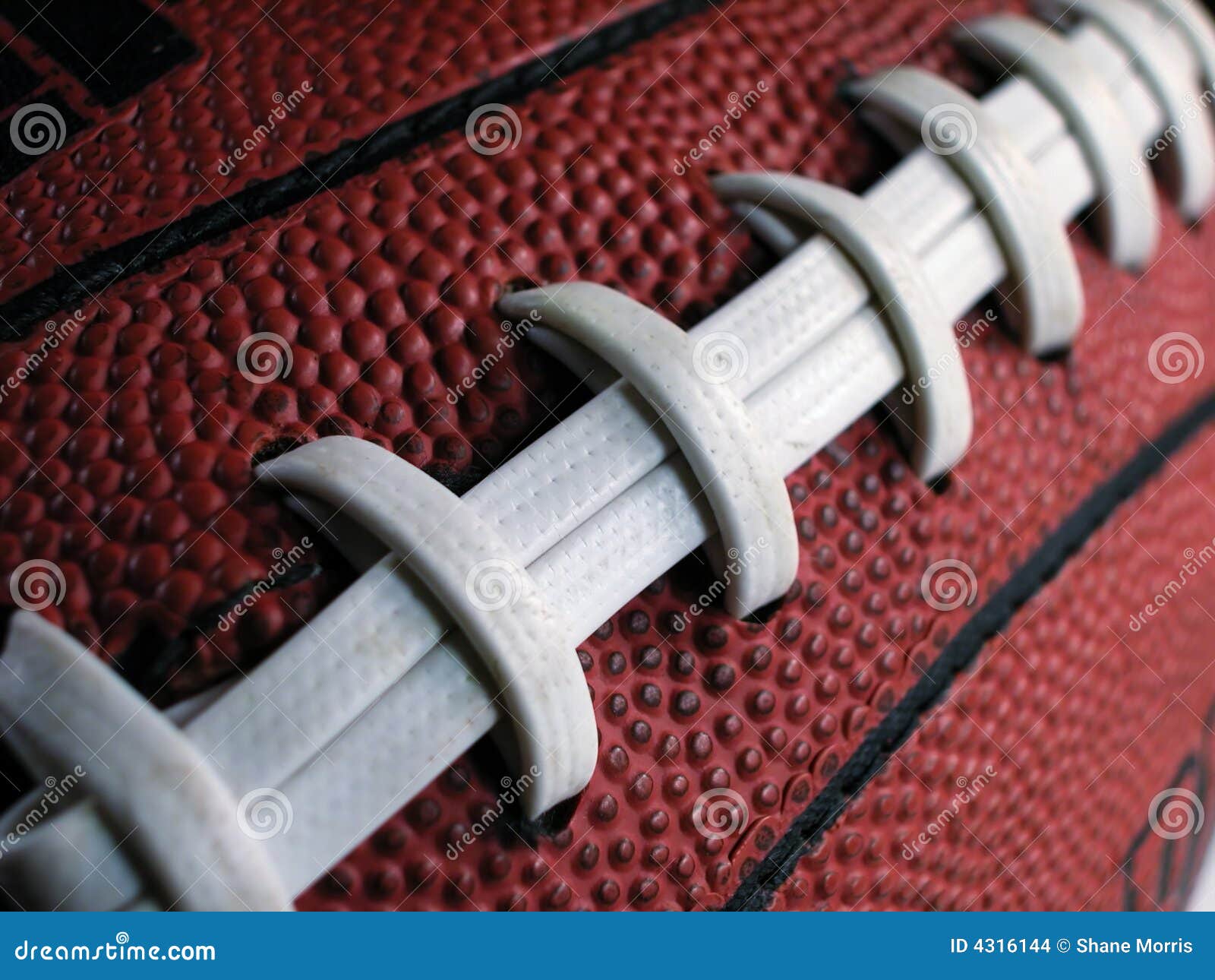Football Laces-Slanted stock photo. Image of bowl, laces - 4316144