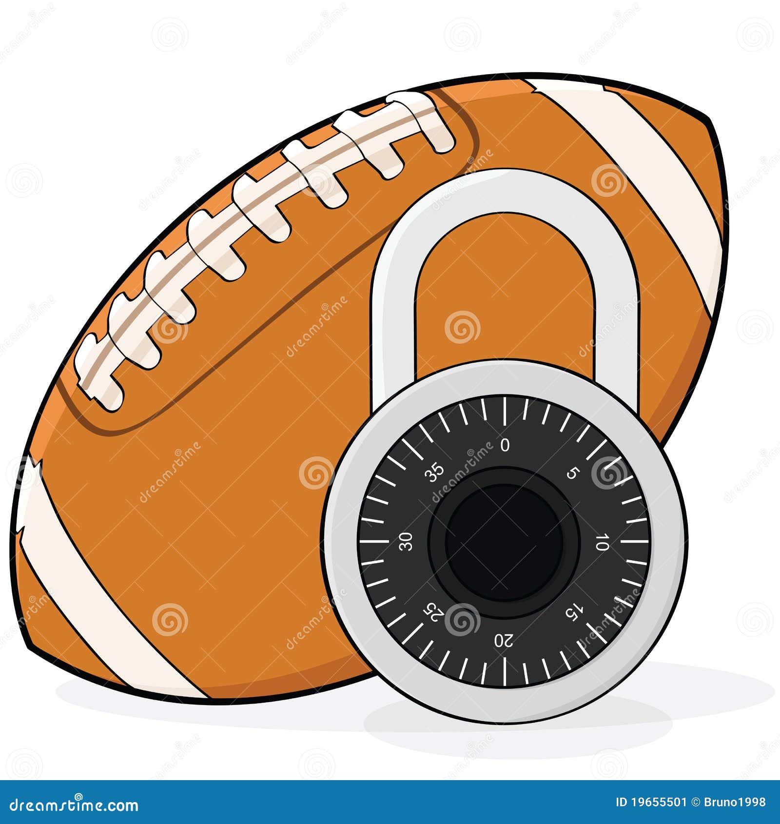 Football Lockout Cartoon Vector | CartoonDealer.com #19655501