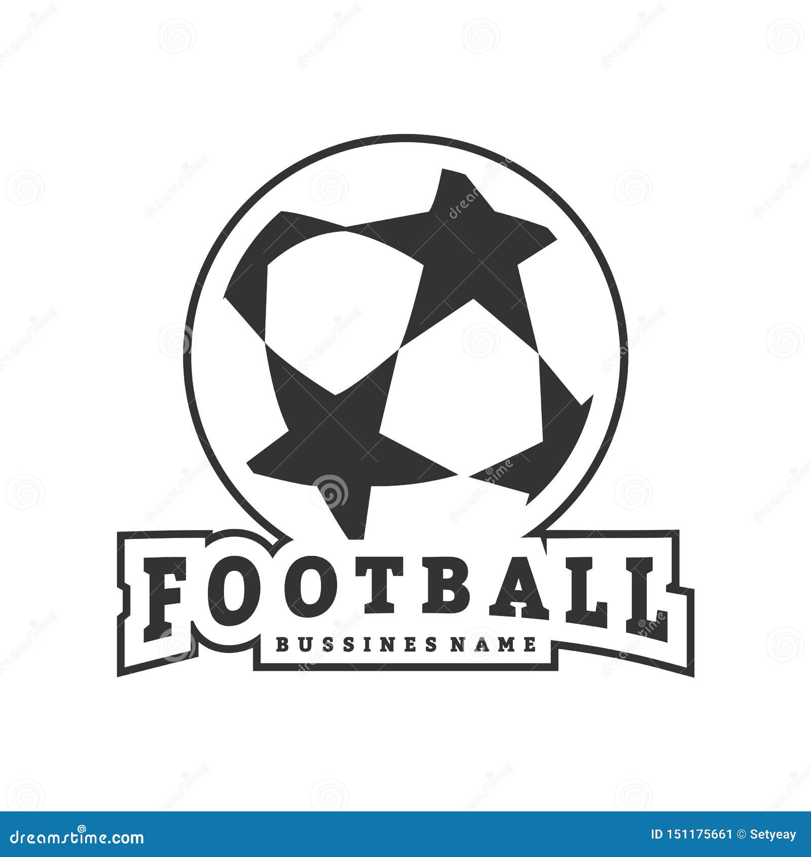 Football Logo Design Vector. Football Logo Concepts Stock Vector ...