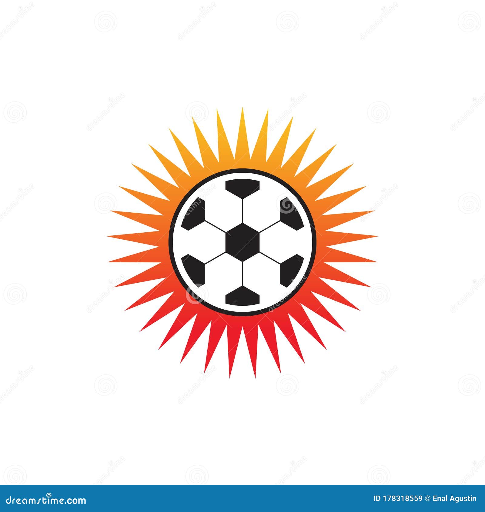 Football Logo Design Vector Template Stock Vector - Illustration of ...