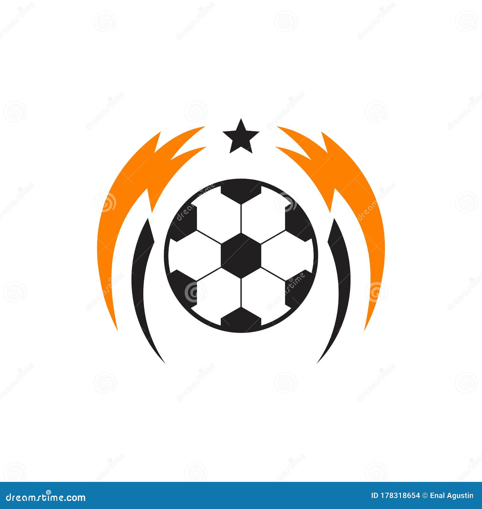 Football Logo Design Vector Template Stock Vector - Illustration of ...
