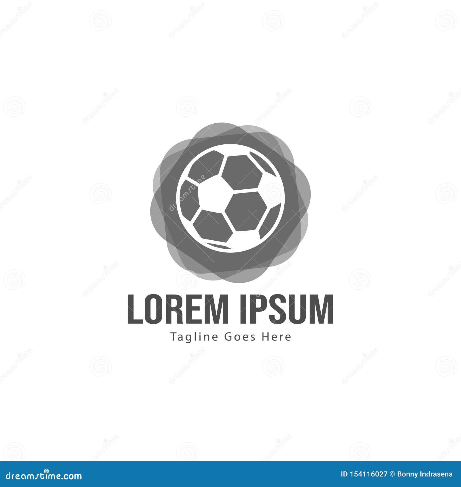 Football Logo Template Design. Football Logo with Modern Frame Isolated ...