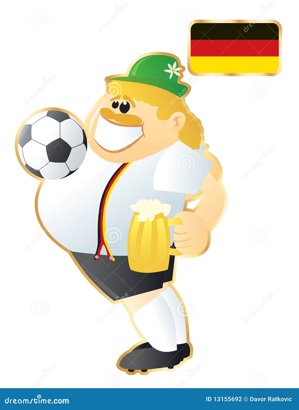 Football mascot Germany stock vector. Illustration of humor - 13155692