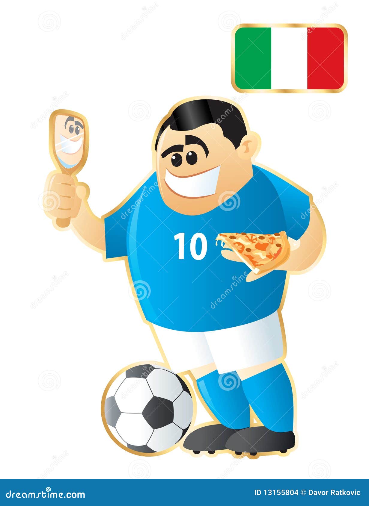 Football mascot Italy stock vector. Illustration of mascot - 13155804