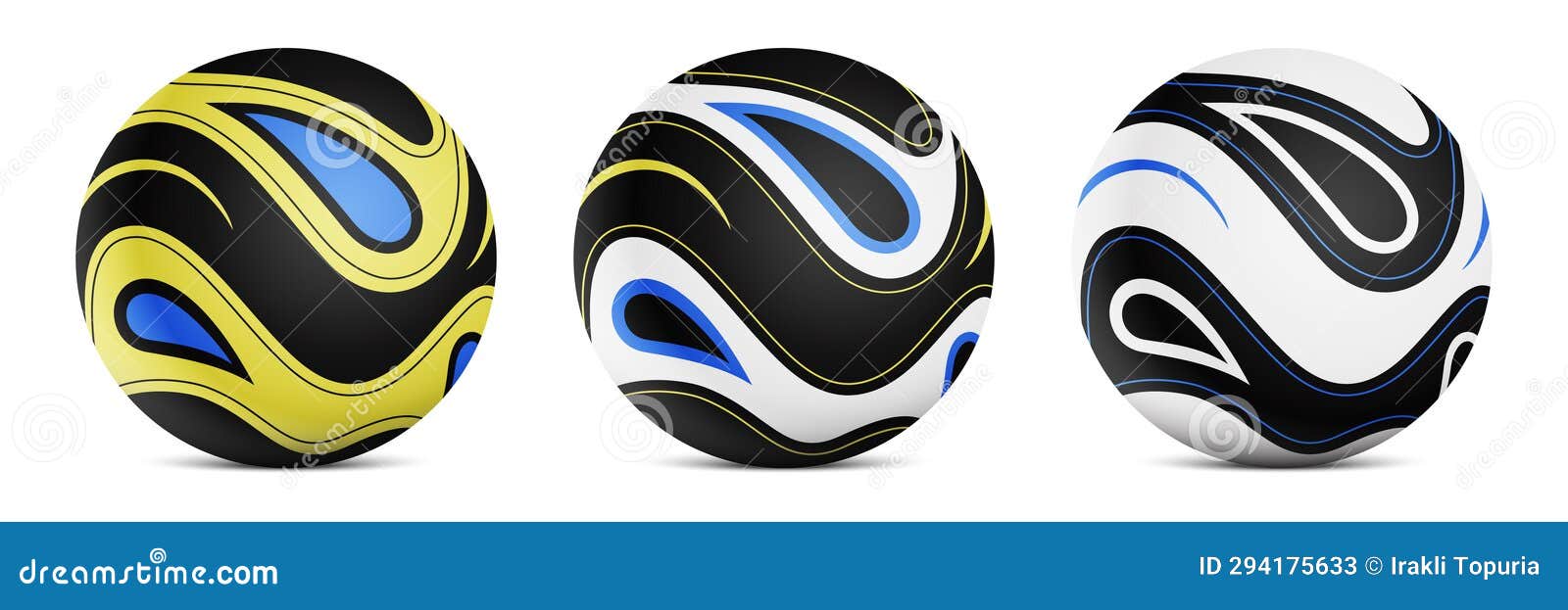 Football Modern Design Ball, Vector Set, Isolated on White Background ...