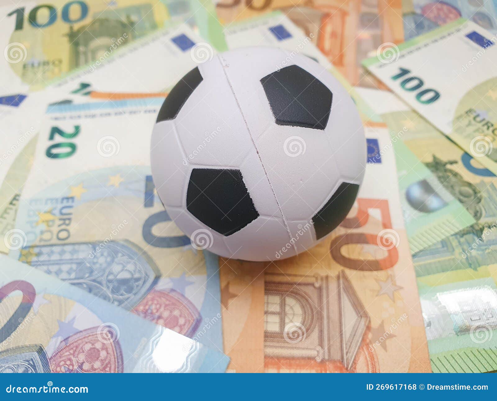 Football and money stock photo. Image of bank, union - 269617168