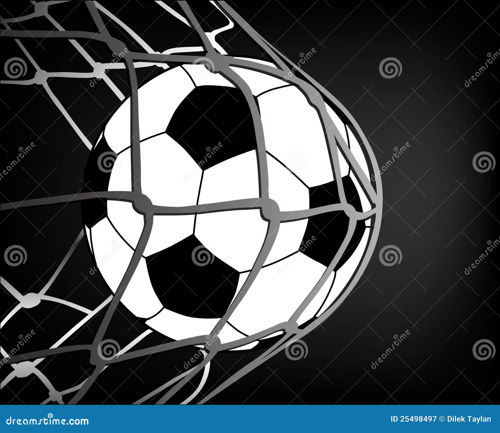 Football and net stock vector. Illustration of tournament - 25498497