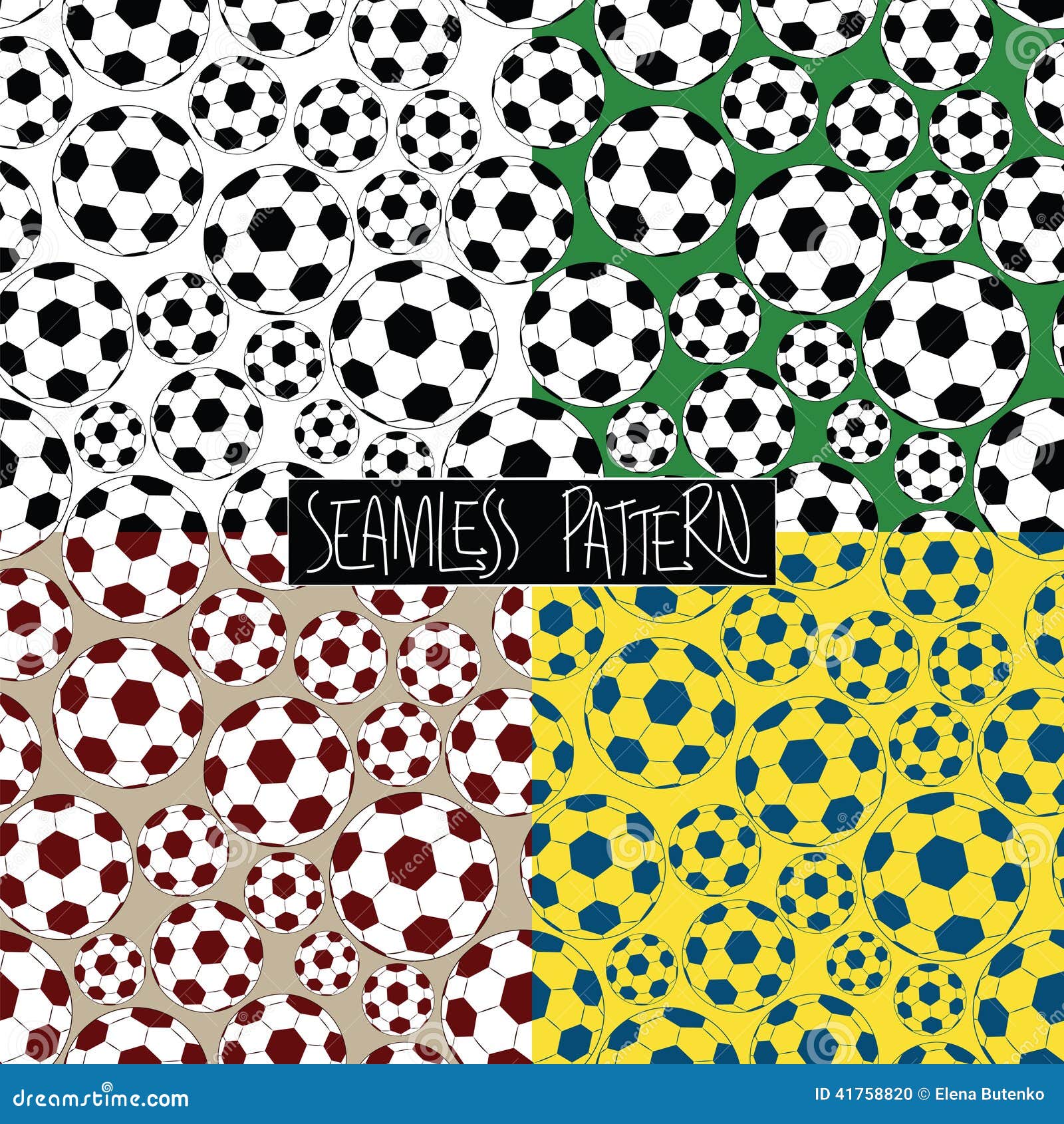 Football patterns stock vector. Illustration of sport - 41758820