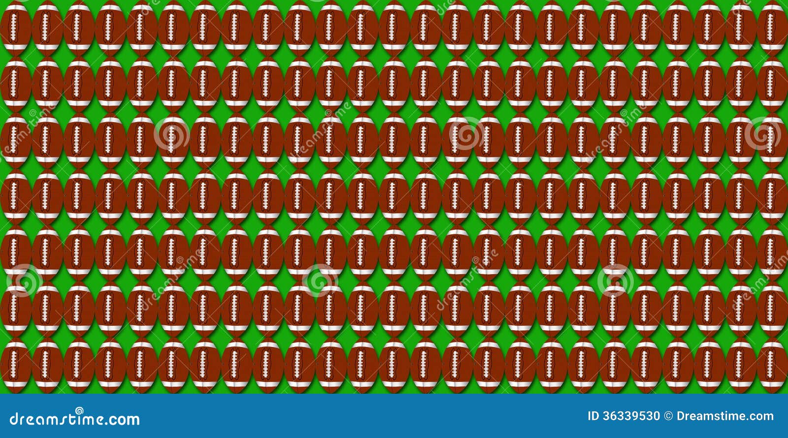 Football Pigskin Pattern Illustration with Green Background Stock ...