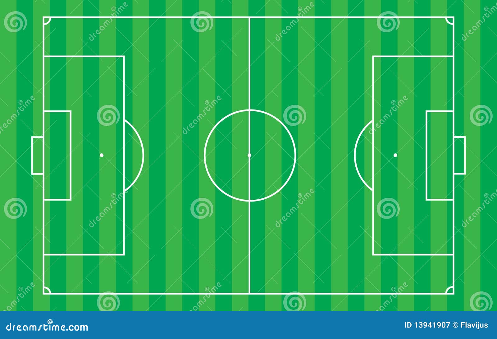 Football Pitch Cartoon Vector | CartoonDealer.com #13941907