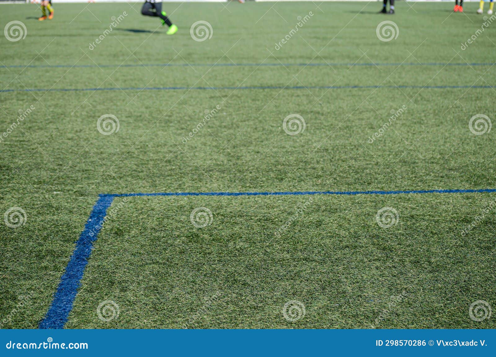 Football Pitch on a Match Day Stock Photo - Image of foot, artificial ...