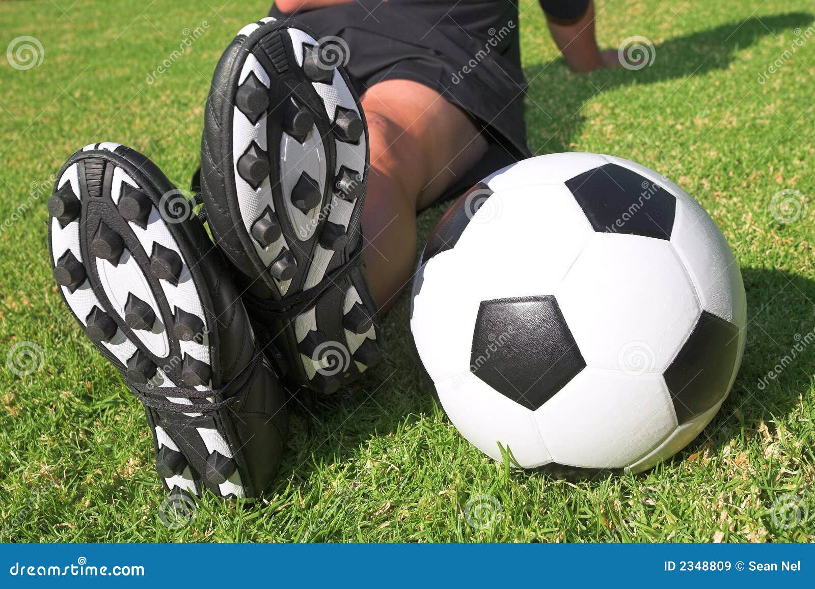 Football player with ball stock image. Image of shadow - 2348809