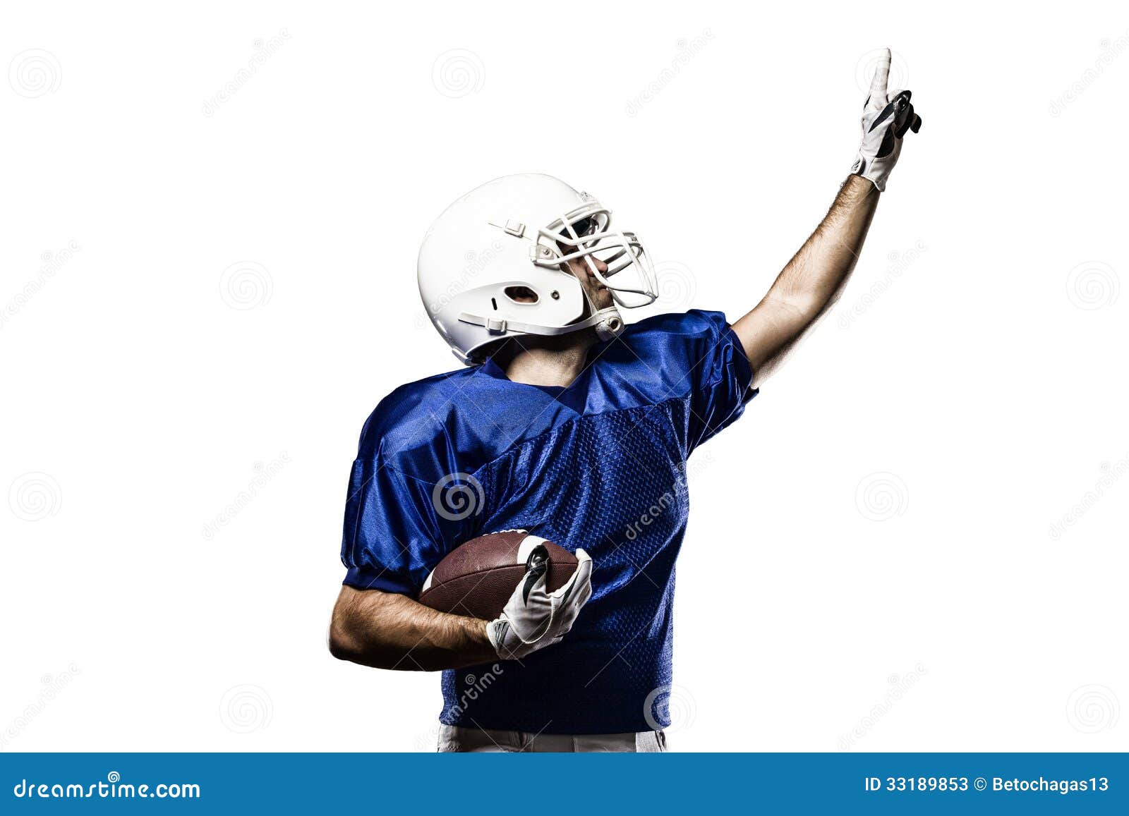 Football Player stock image. Image of blue, football - 33189853
