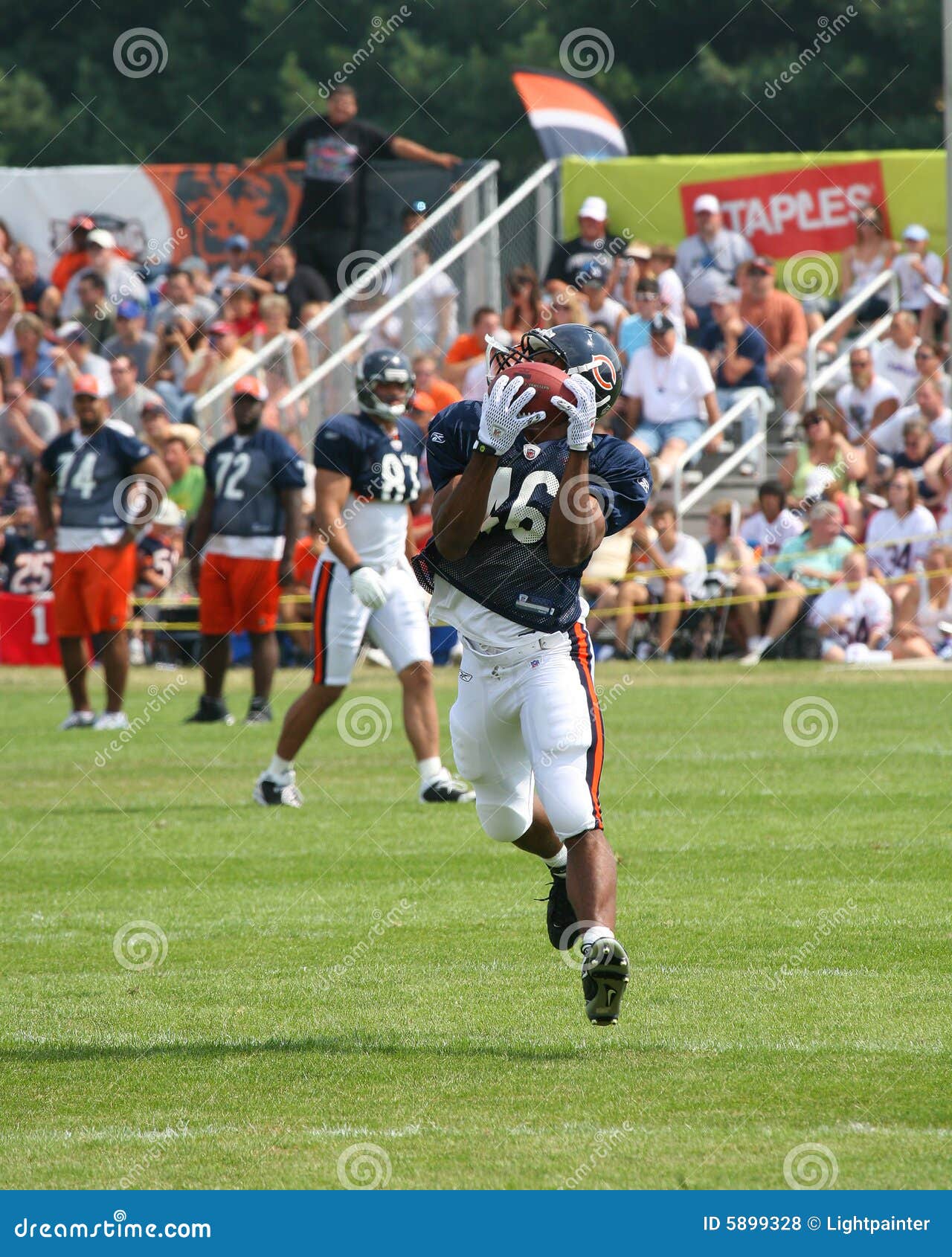 Football Player Catching Ball Editorial Stock Photo - Image of ...