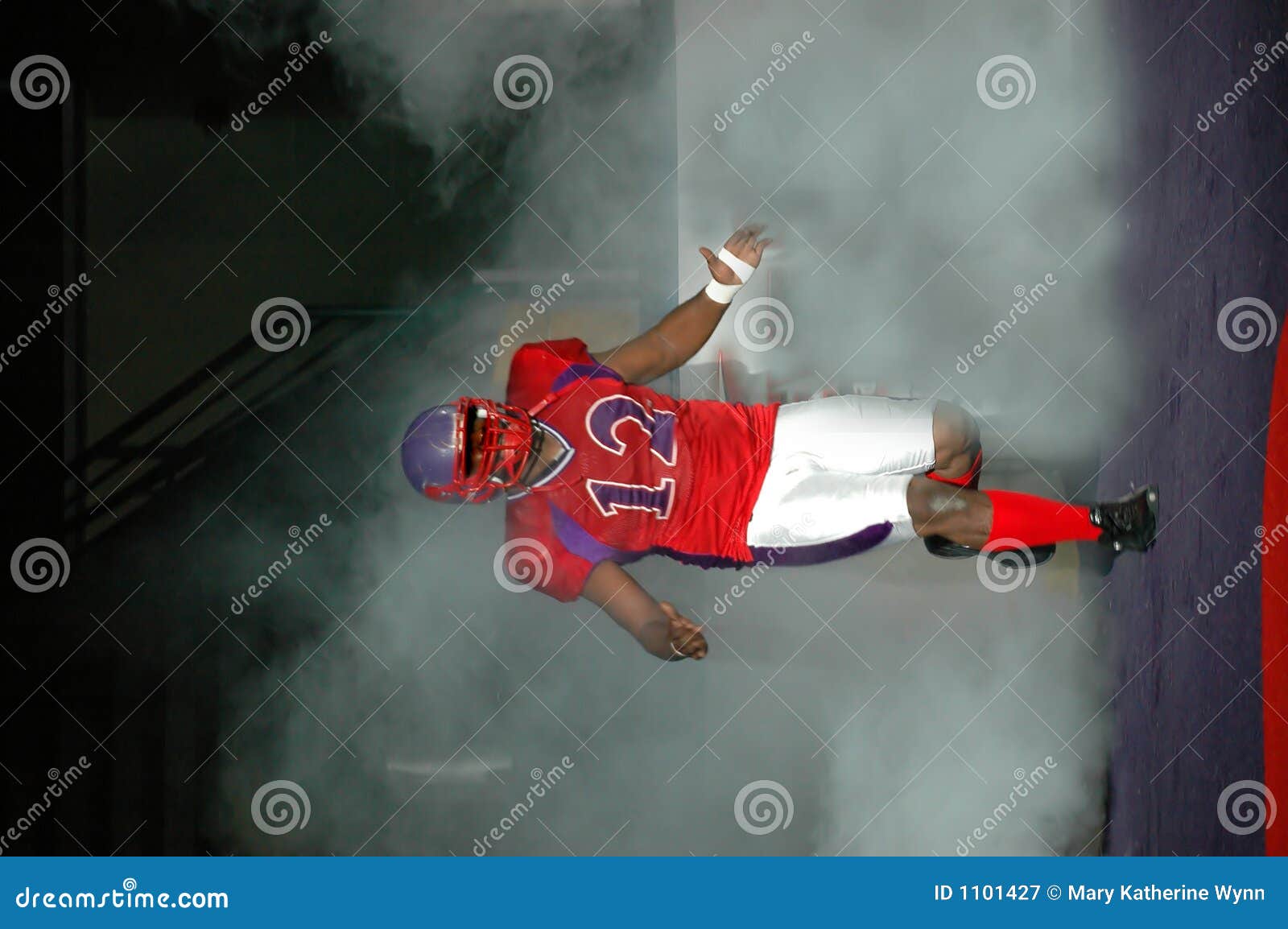 Football player in fog stock image. Image of sport, player - 1101427
