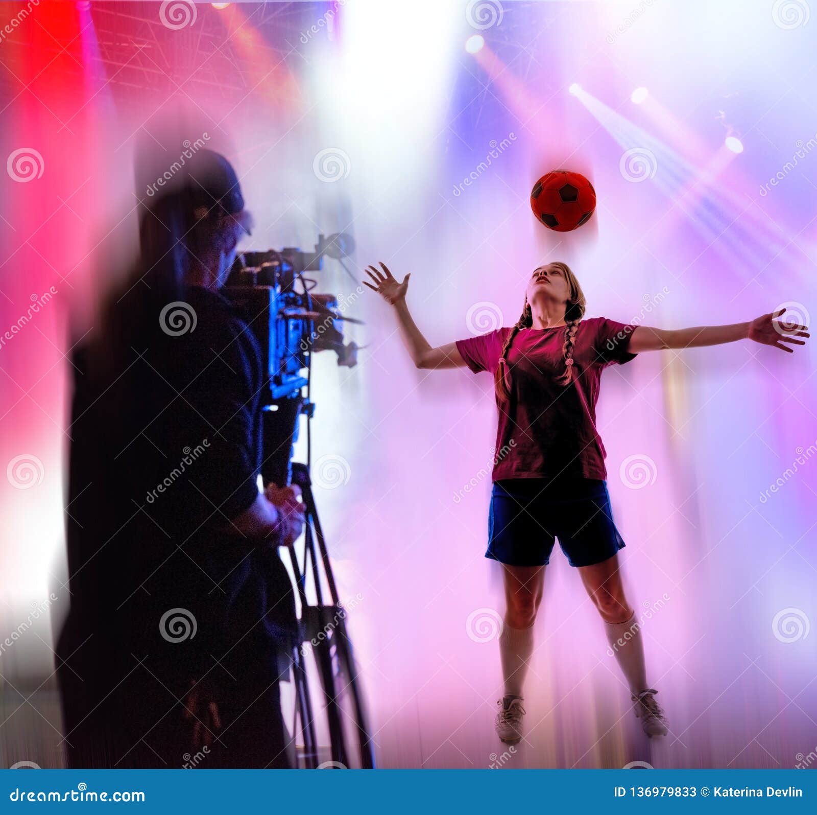 A Football Player in Front of Camera Stock Image - Image of caucasian ...
