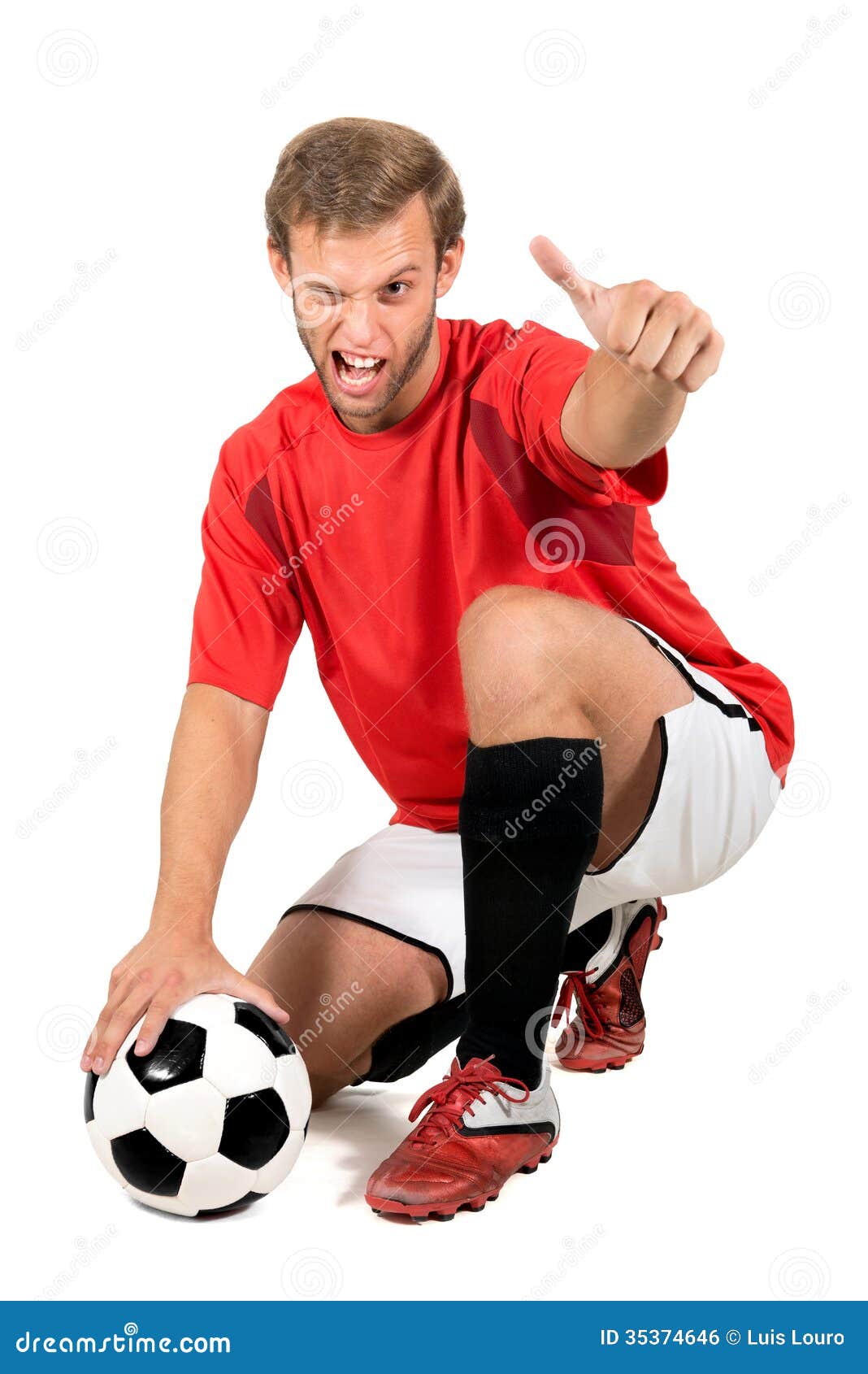 Football player stock photo. Image of sports, speed, shot - 35374646
