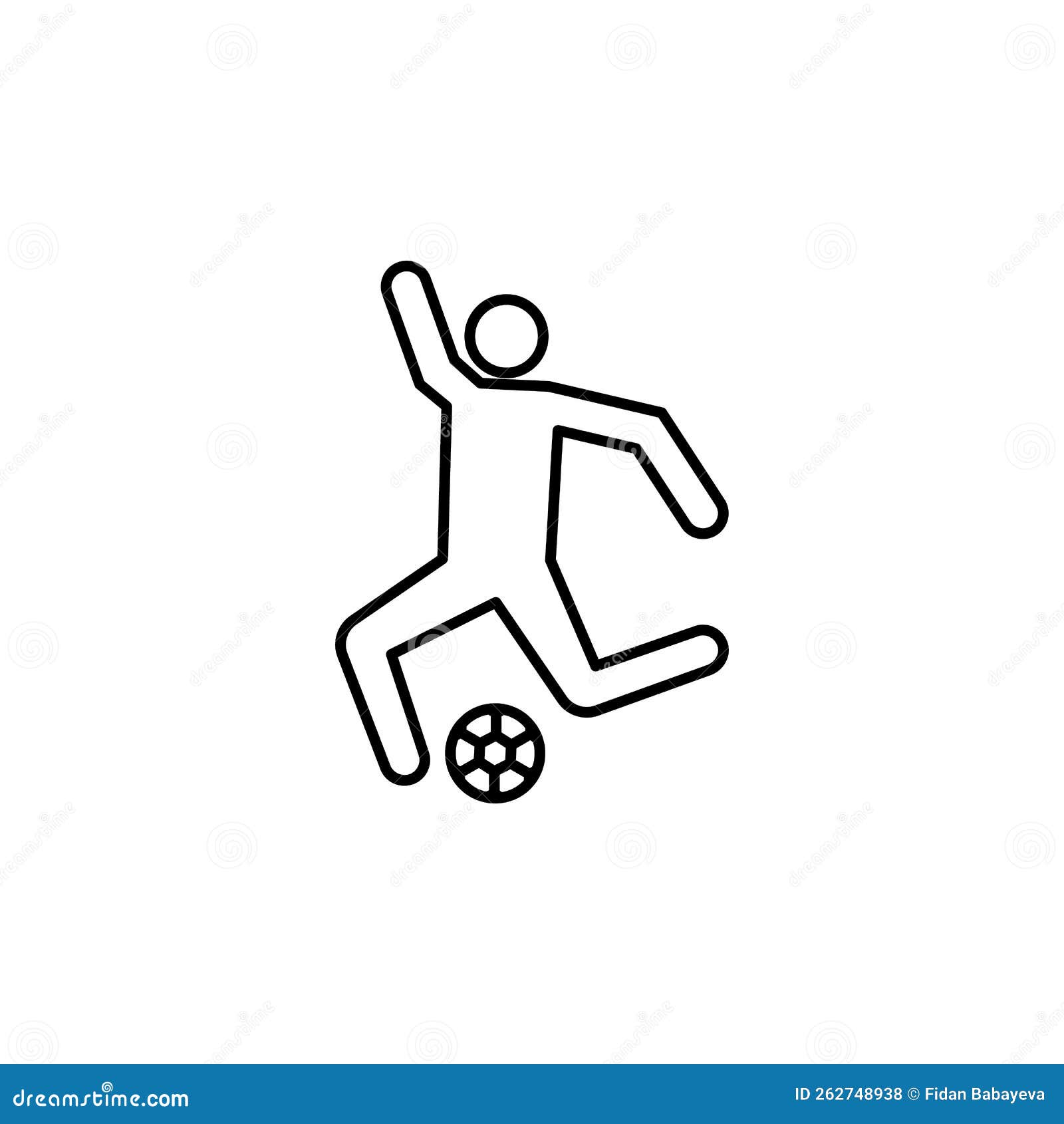 Football Player Icon Illustration on White Background Stock Vector ...