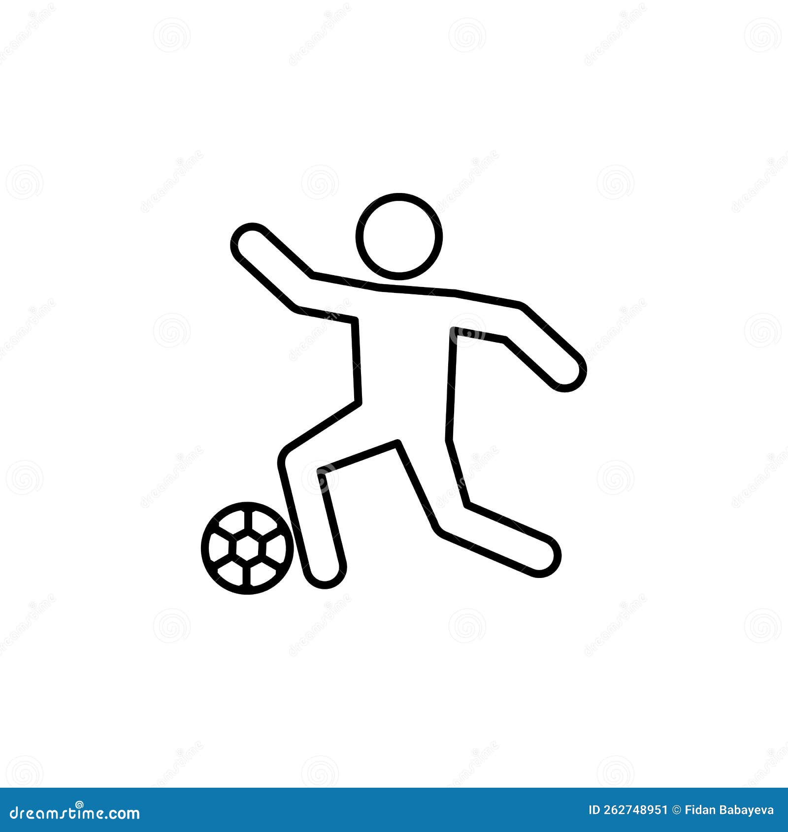 Football Player Icon Illustration on White Background Stock Vector ...