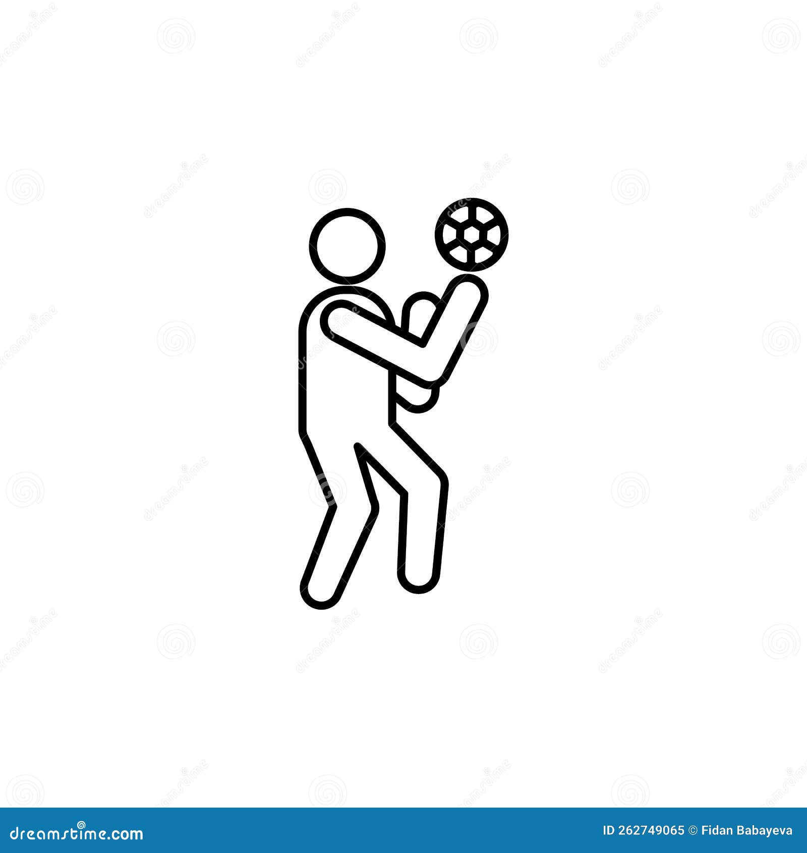 Football Player Icon Illustration on White Background Stock Vector ...