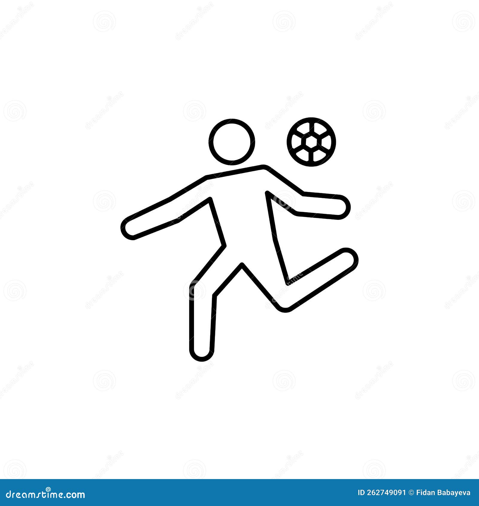 Football Player Icon Illustration on White Background Stock Vector ...